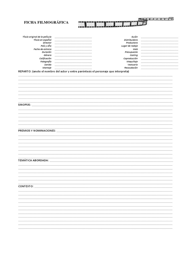Ficha Filmográfica | PDF