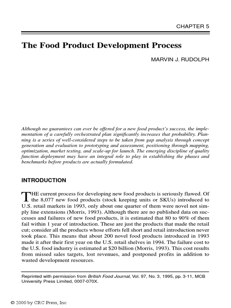 Food Product Development Process | PDF | New Product Development ...