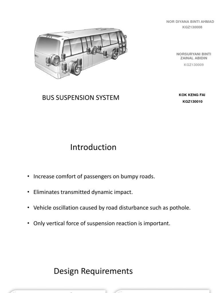 Bus Suspension Systempptx Suspension Vehicle Applied Mathematics 