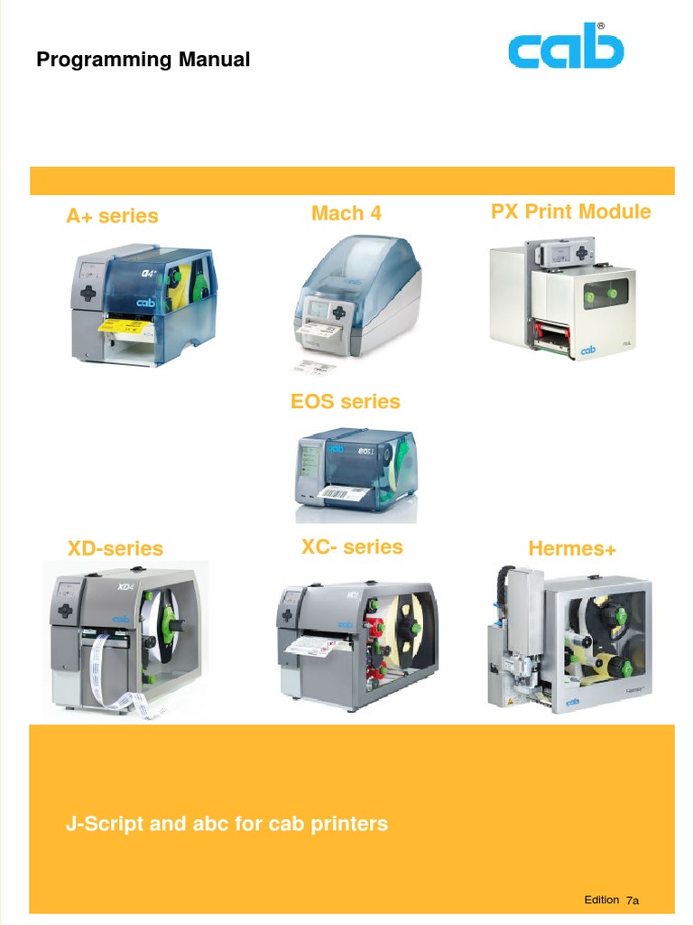 Cab Programming Manual 7a | PDF | Ascii | Printer (Computing)