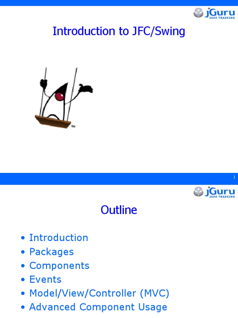 Introduction To JFC/Swing | PDF | Java (Programming Language) | Human–Computer Interaction