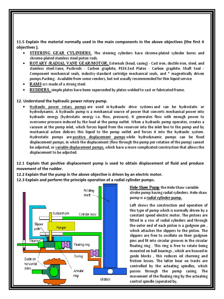 Auxiliary machineries | Pump | Machines