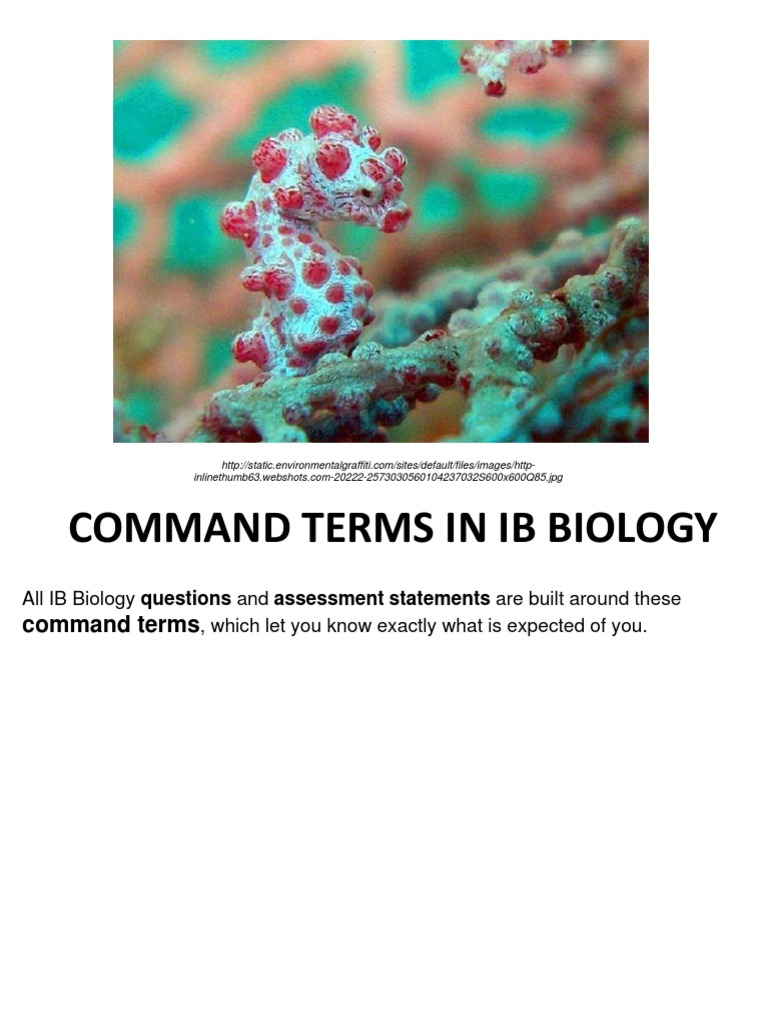IB Biology Command Terms Guide | PDF | Scientific Method | Prediction
