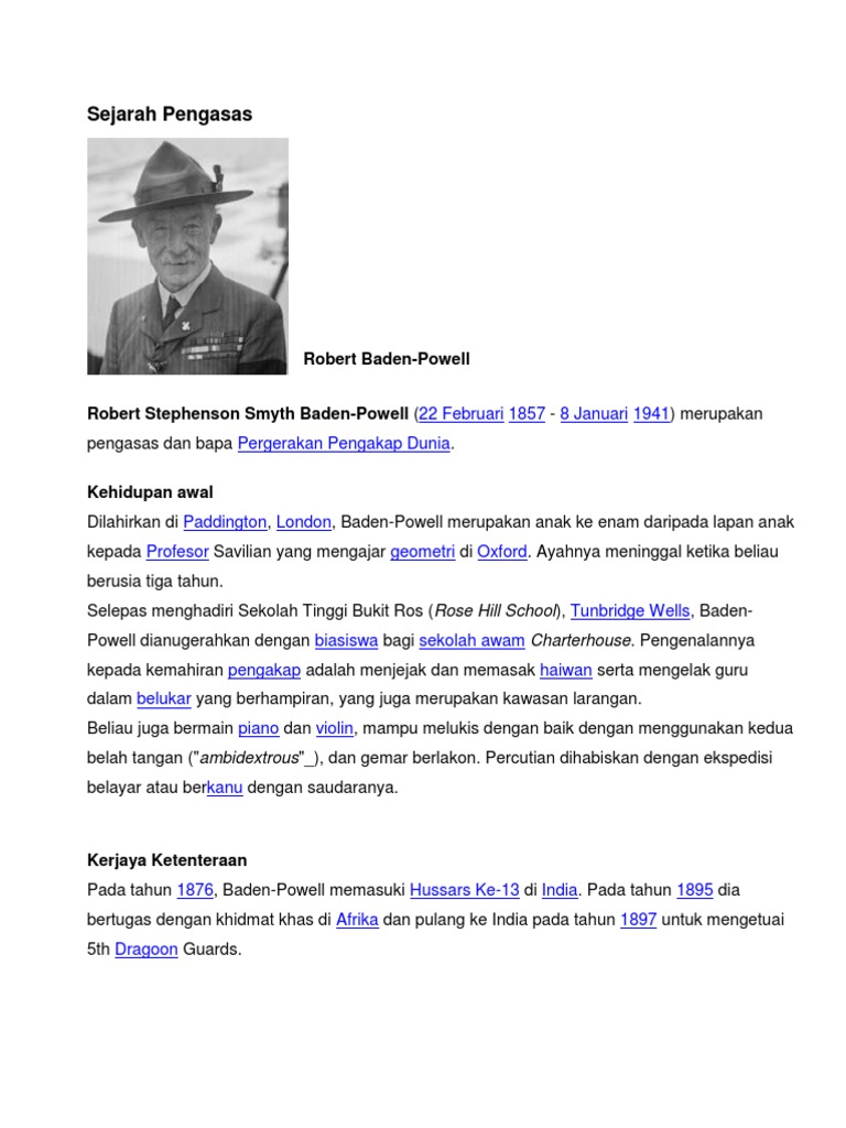 Sejarah Pengasas | PDF