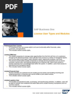 License Comparison Chart For SAP Business One | PDF | Invoice | Computing