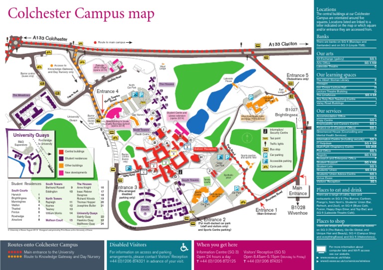 Colchester Campus Map | Land Transport | Transport