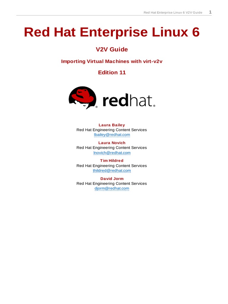 Red Hat Enterprise Virtualization 3.1 V2V Guide en US | PDF | Virtual ...