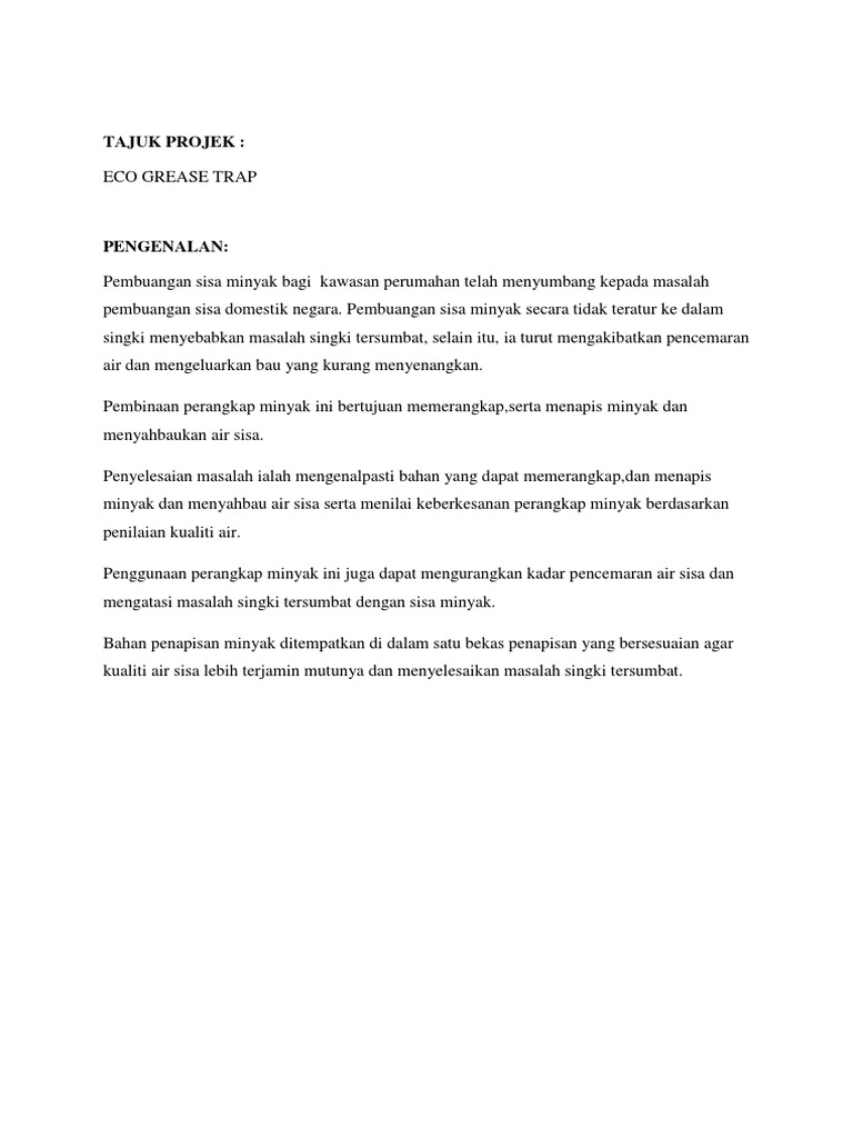 Contoh Projek | PDF