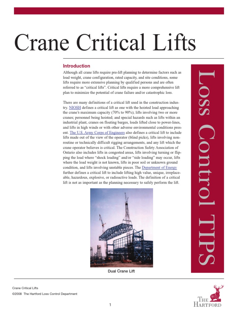 Tips Critical Crane Liftc | PDF | Crane (Machine) | Elevator