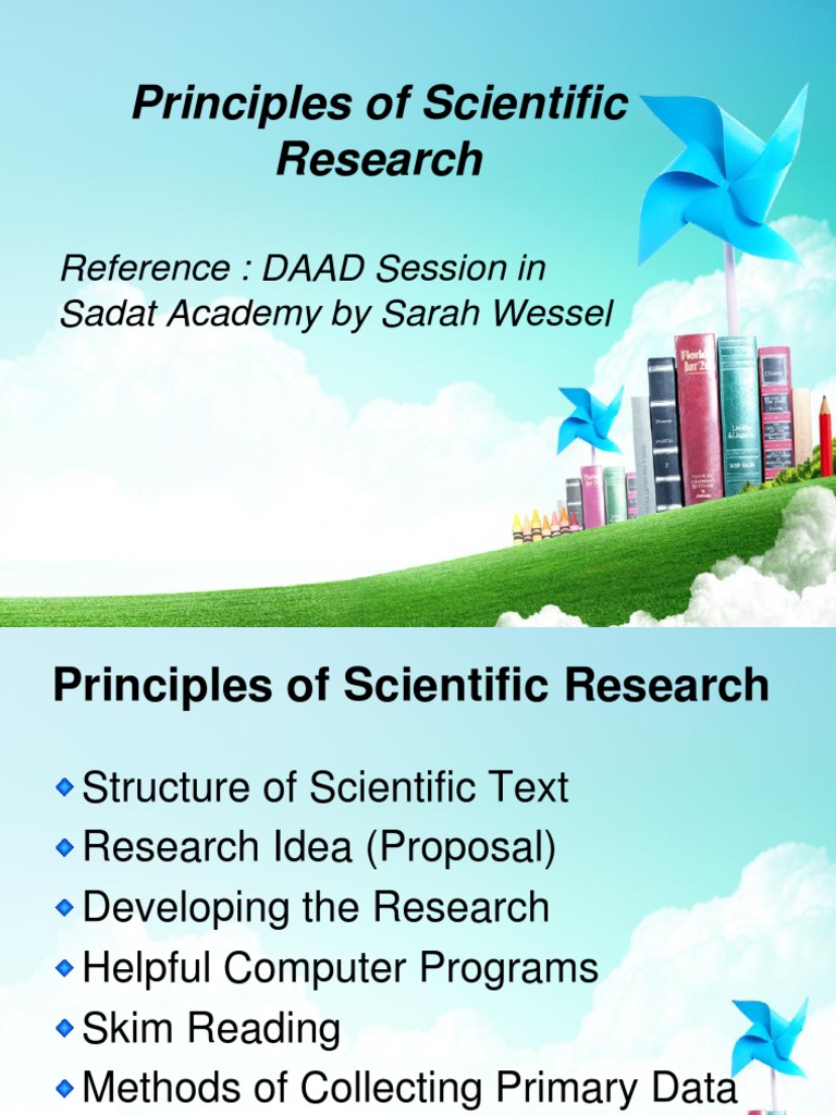 Principles of Scientific Research | PDF | Scientific Method | Data