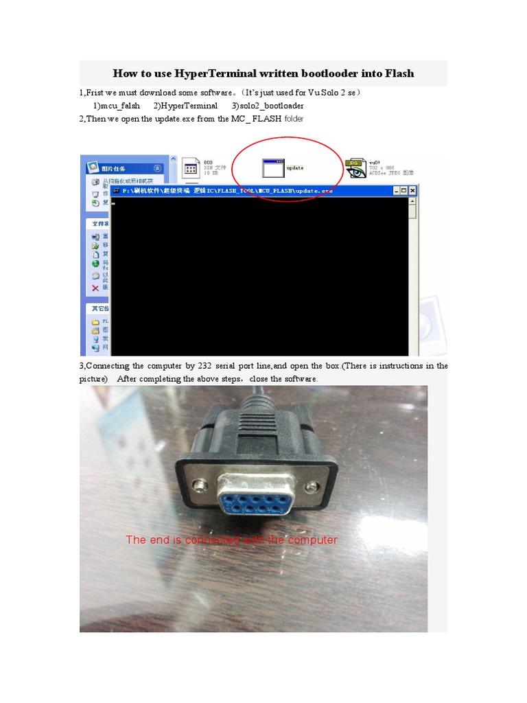 How To Use HyperTerminal Written Bootlooder Into Flash | PDF