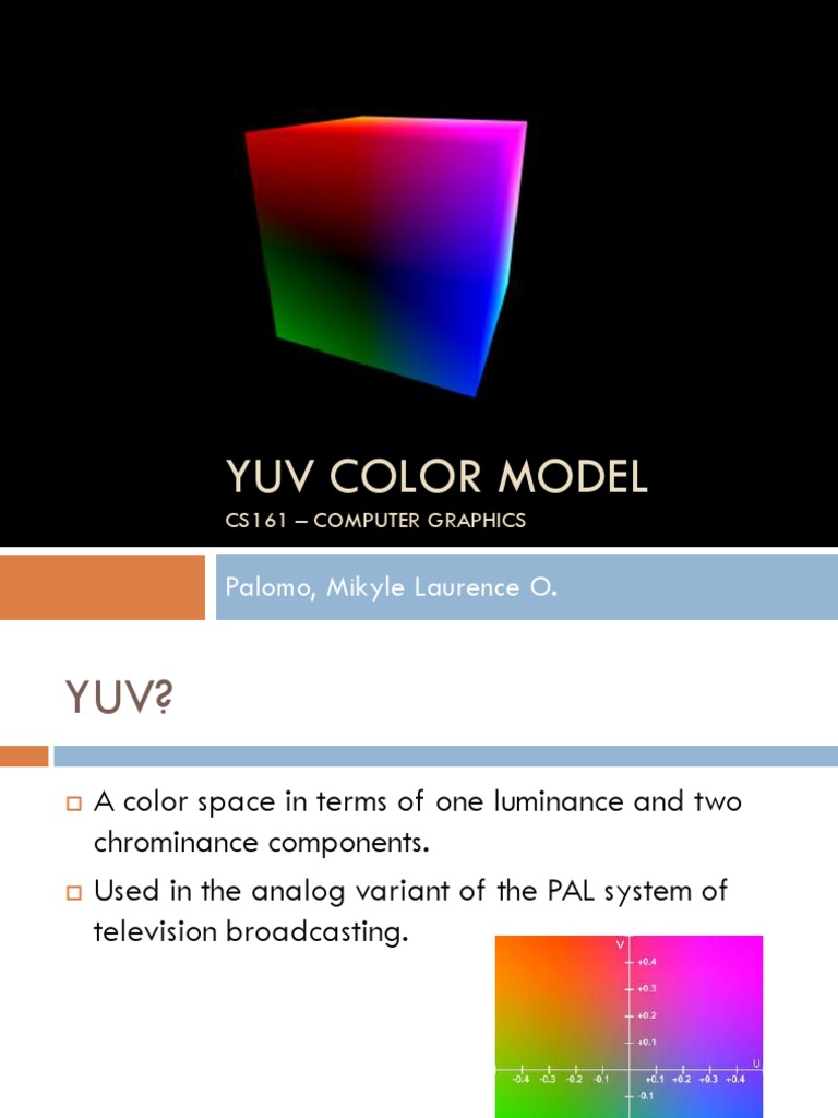 YUV | PDF | Rgb Color Model | Color