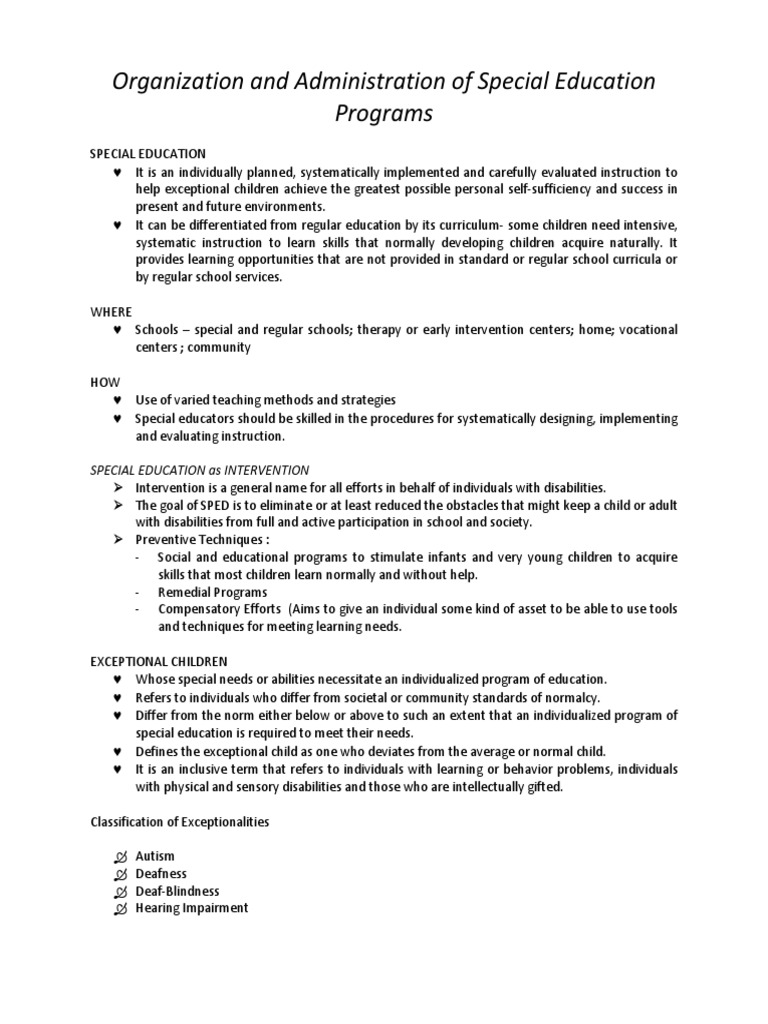 Special Ed | PDF | Individualized Education Program | Special Education