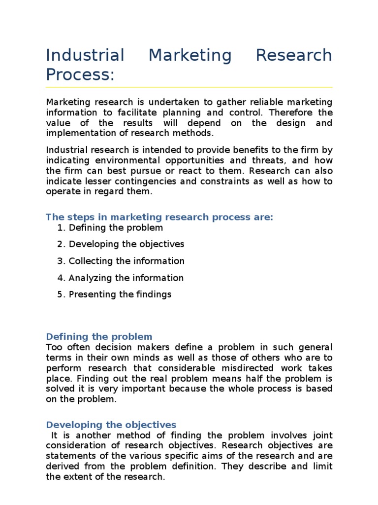 Marketing Research Process | PDF | Marketing Research | Data