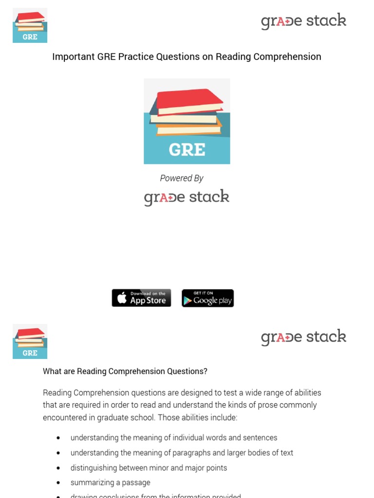 GRE Reading Comprehension Practice Questions | PDF | Business