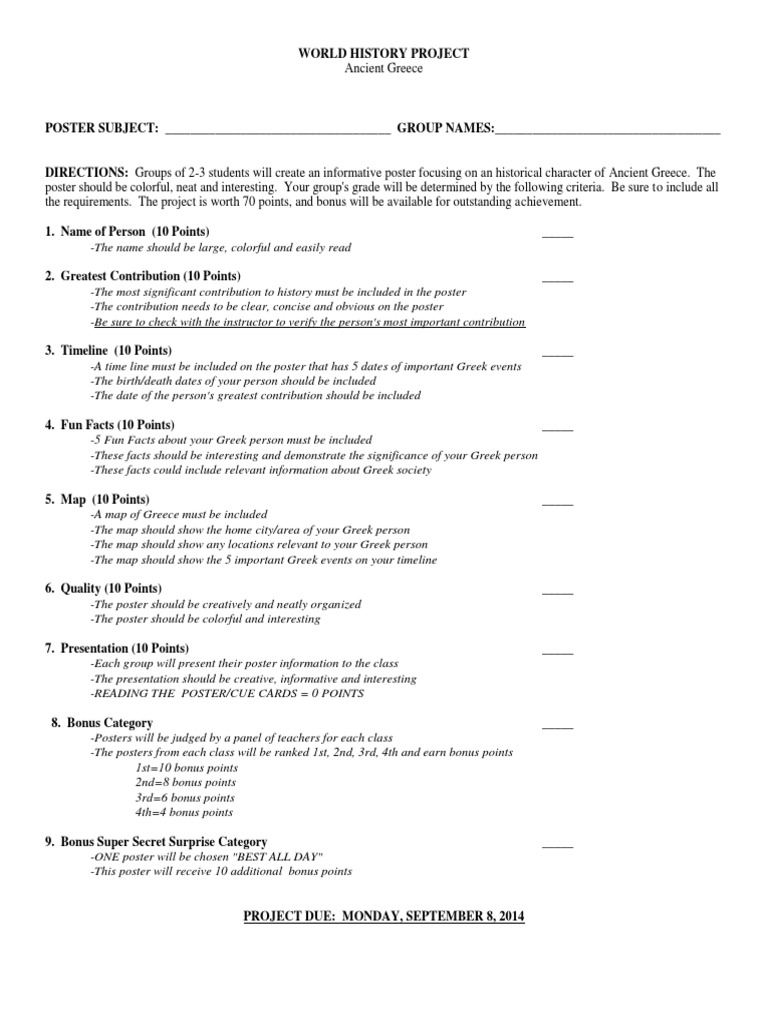 Ancient Greece Poster Project 2014 | PDF | Ancient Greece | Cognition