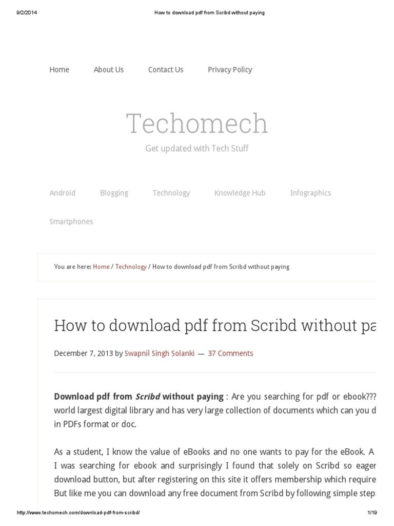  How To Download PDF From Scribd Without Paying Scribd Portable 
