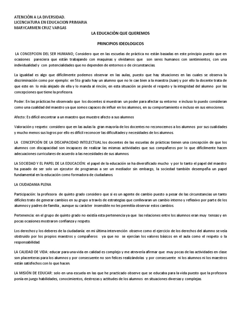 Principios Ideologicos | PDF