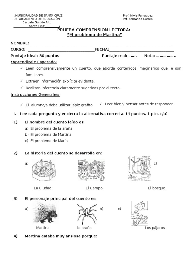 Prueba El Problema de Martina