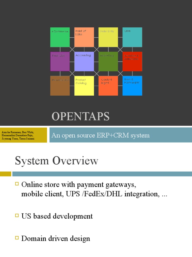 Opentaps An Open Source Erpcrm System Pdf