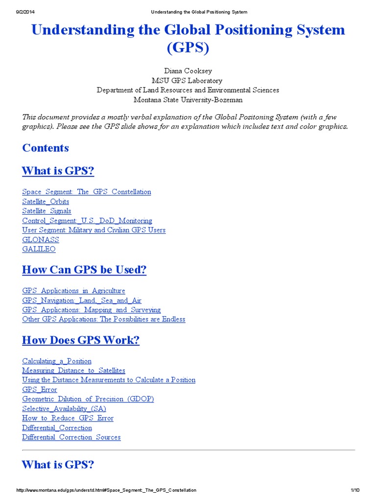 Understanding The Global Positioning System | PDF | Global Positioning ...