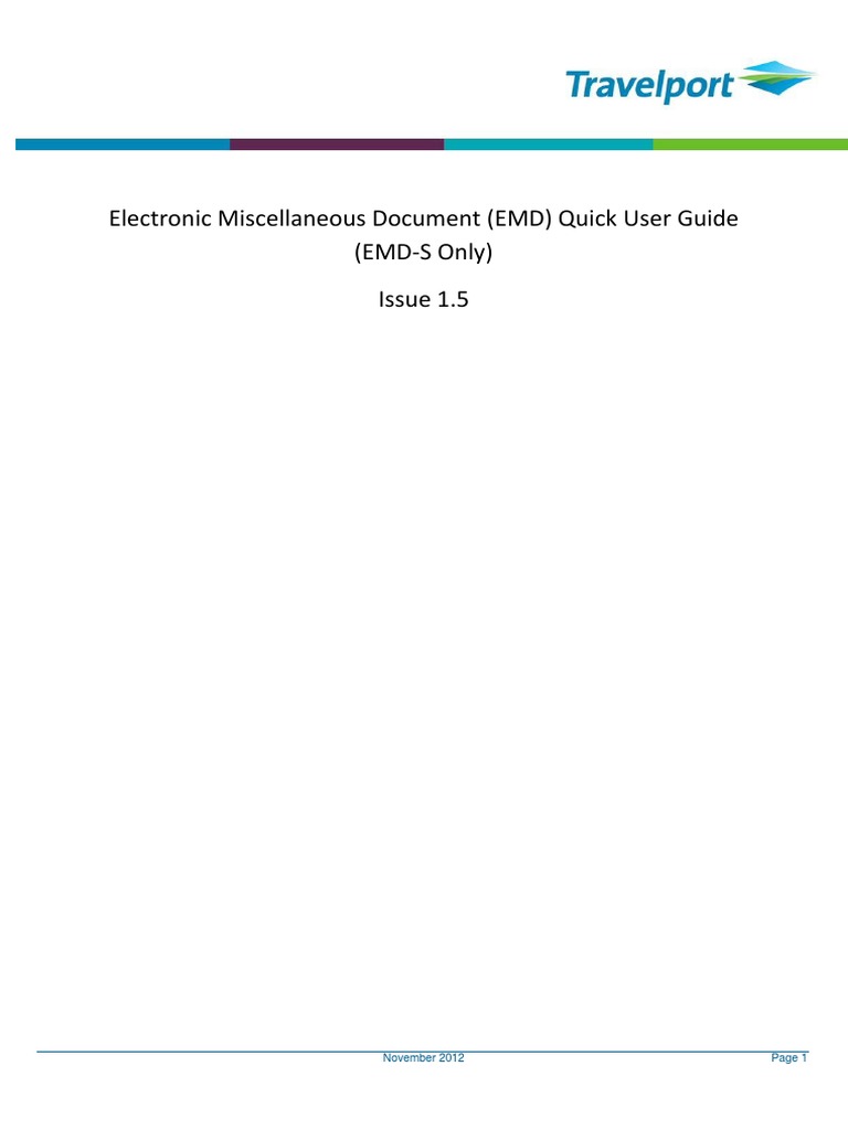 EMD-S Quick User Guide 1 5 3 | PDF | Aviation | Airlines