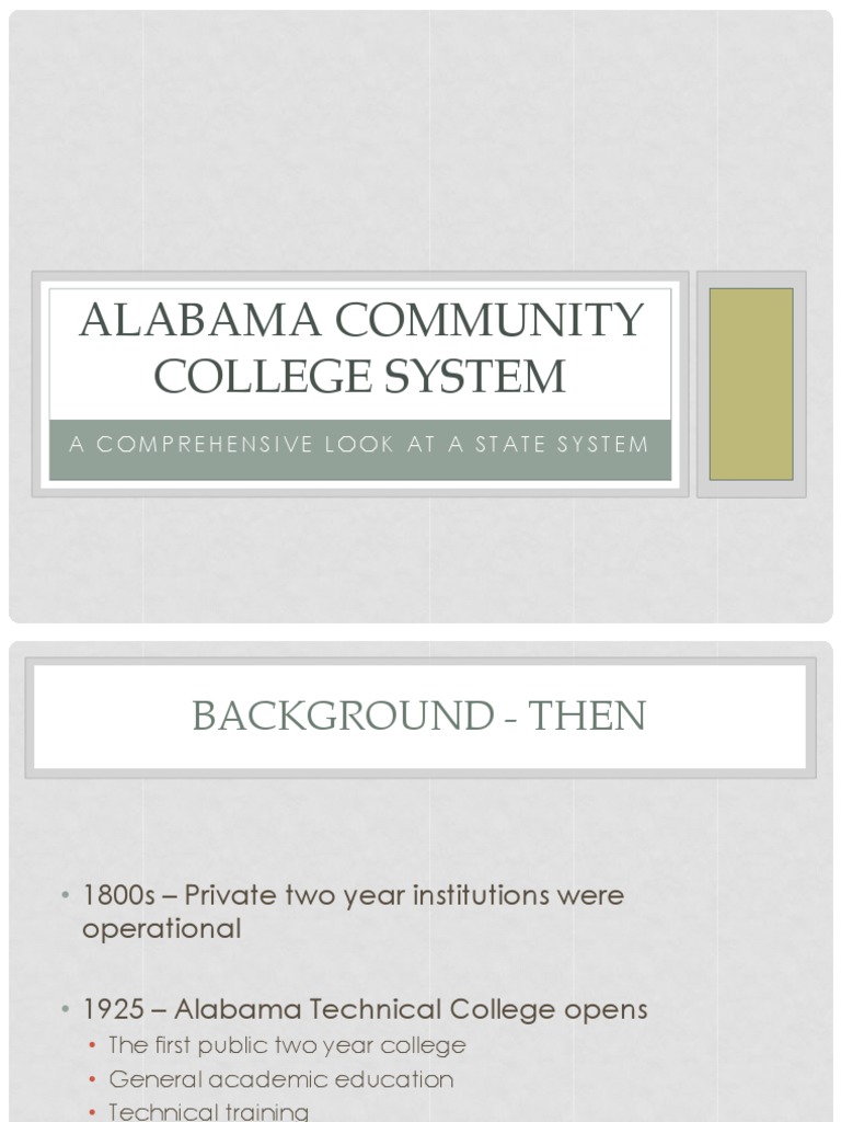 Alabama Community College System | PDF | Secondary School | College