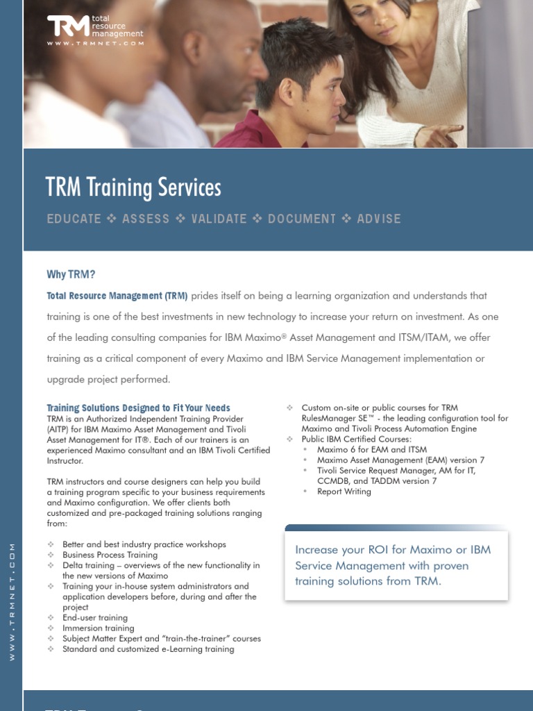TRM Training Services Brochure | PDF | Asset Management | Information Technology