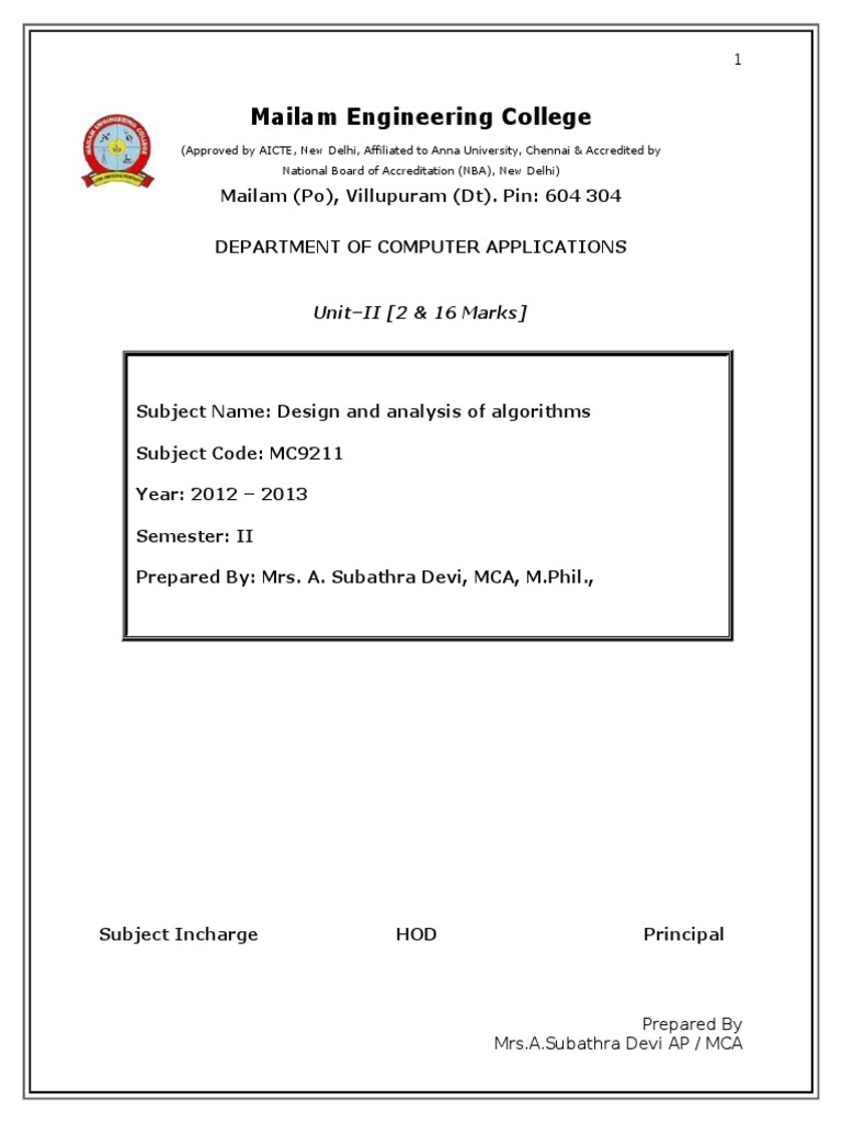 DAA Unit - II | PDF | Computer Data | Information Retrieval