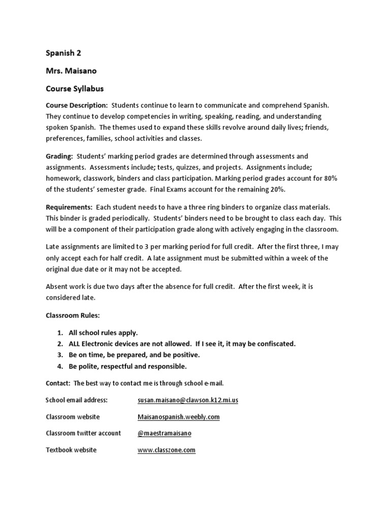 SP 2 Syllabus | PDF