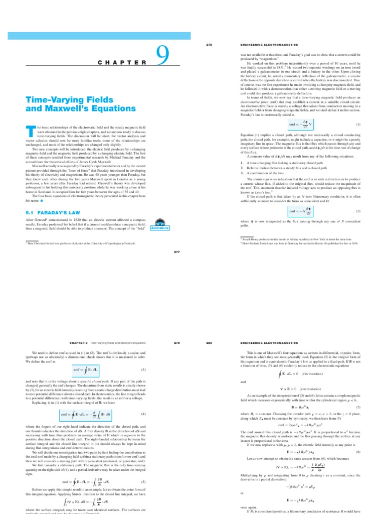 Emag Chap 9 | PDF | Maxwell's Equations | Magnetic Field