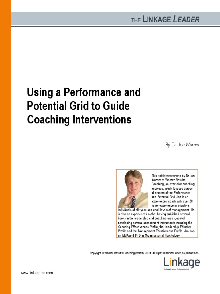 Jon Warner Using A Performance and Potential Grid To Guide Coaching ...