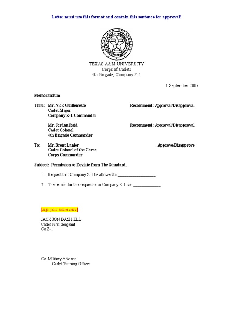 Military Letter Format | PDF