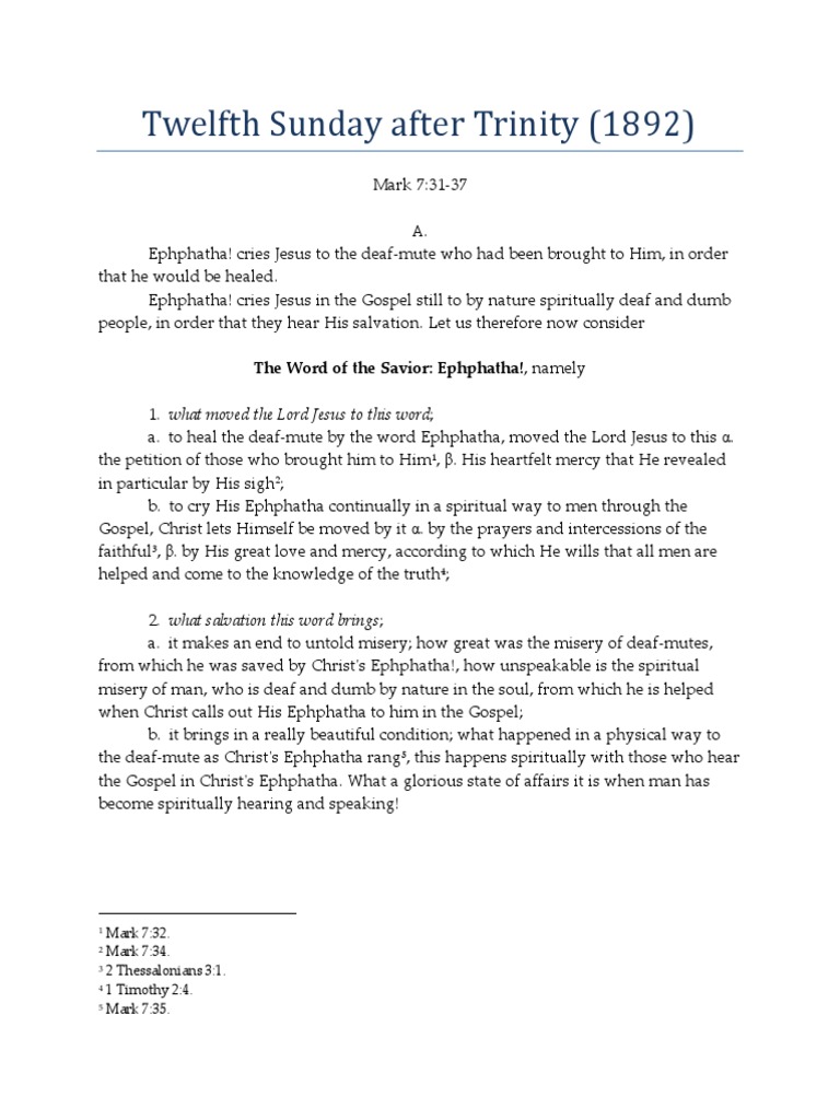 Twelfth Sunday After Trinity (1892) | PDF | The Gospel | Jesus