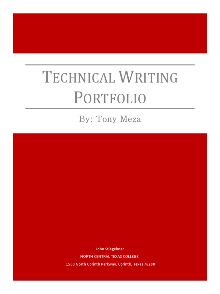 Technical Writing Portfolio by Tony Meza | PDF | Websites | File ...
