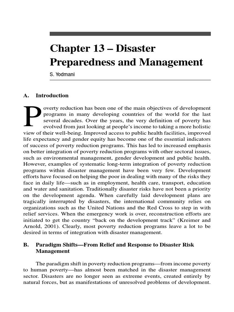 Disaster Risk Management | PDF