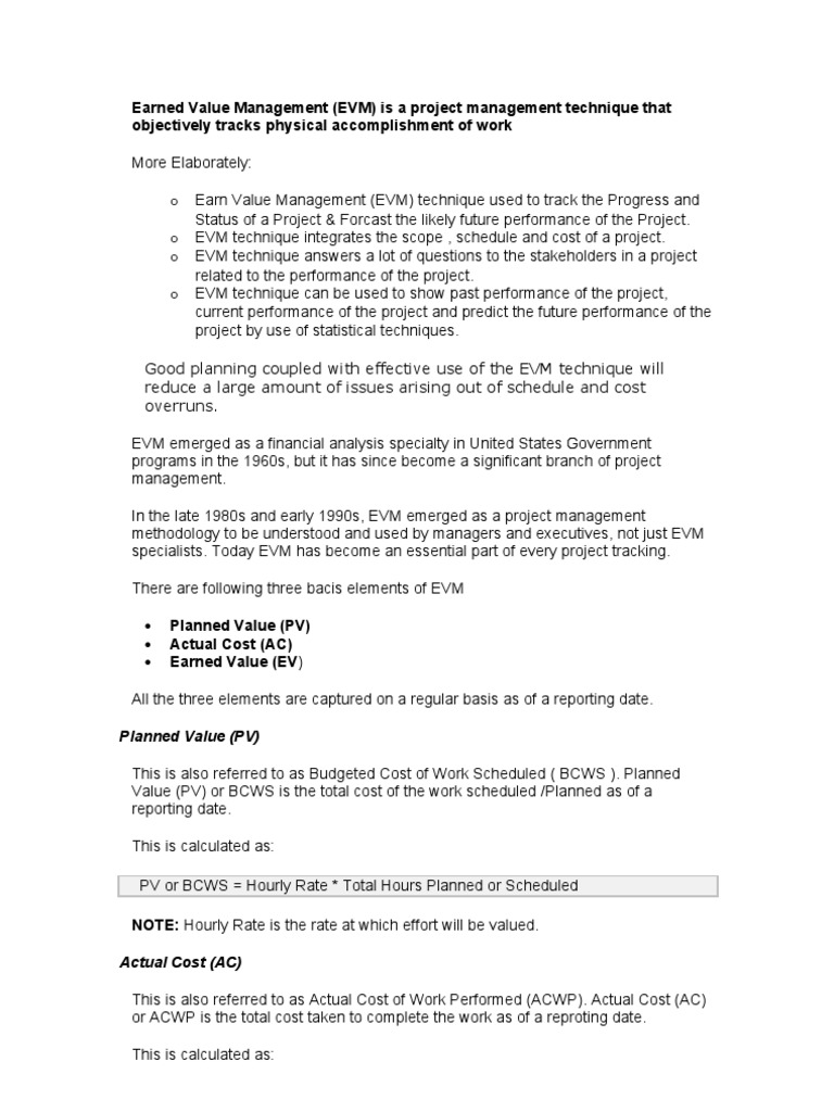 Earned Value Management Tutorial | PDF | Business