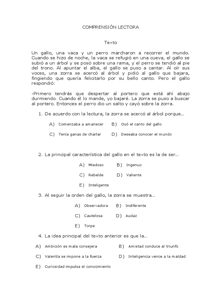 Archivo 5. Comprension Lectora PDF | PDF | Botánica | Insectos
