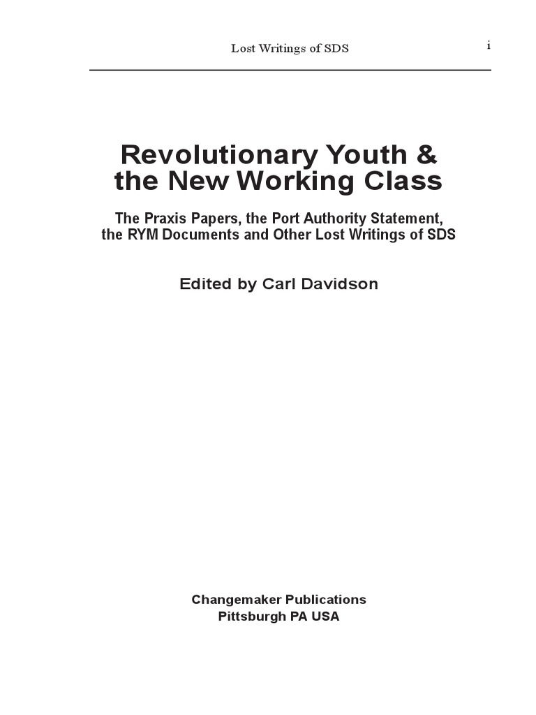 The New Radicals in The Multiversity and Other Sds Writings On Student ...