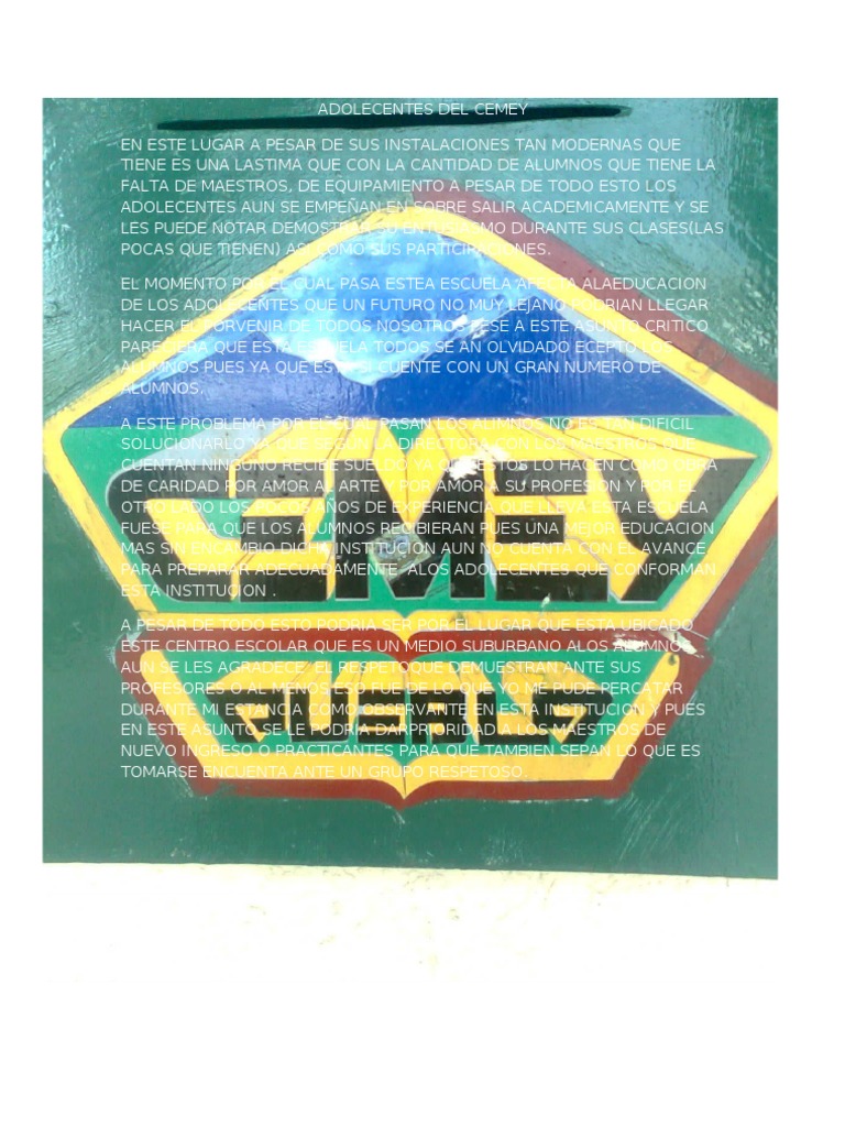 Adolecentes Del Cemey | PDF