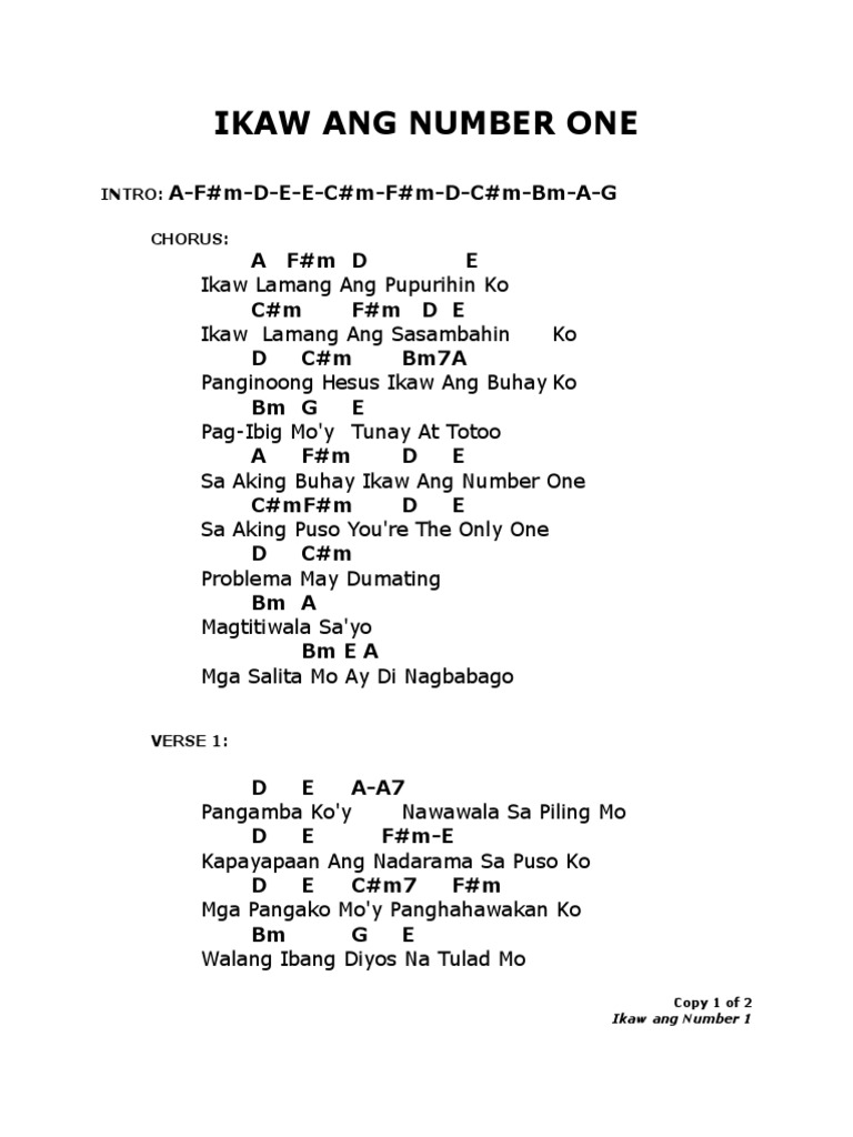 Ikaw Ang Number One Chords | PDF
