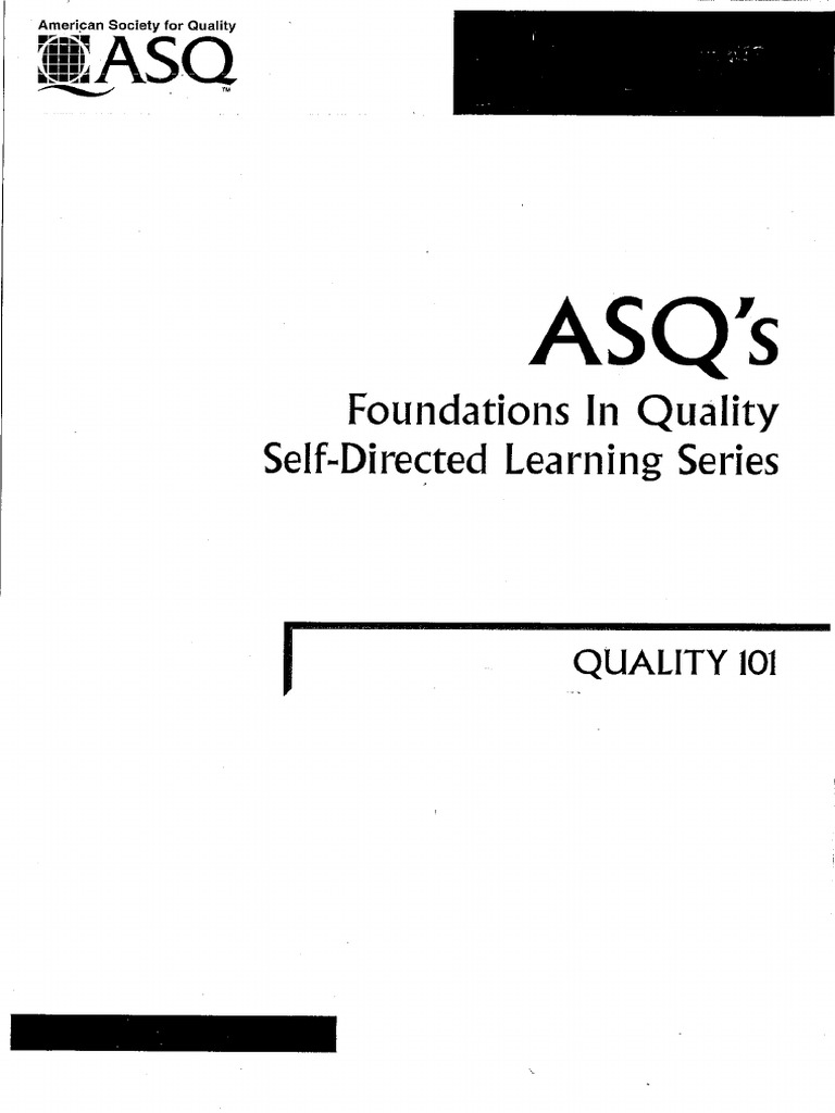 ASQ - Foundations in Quality Self-Directed Learning Series | PDF ...
