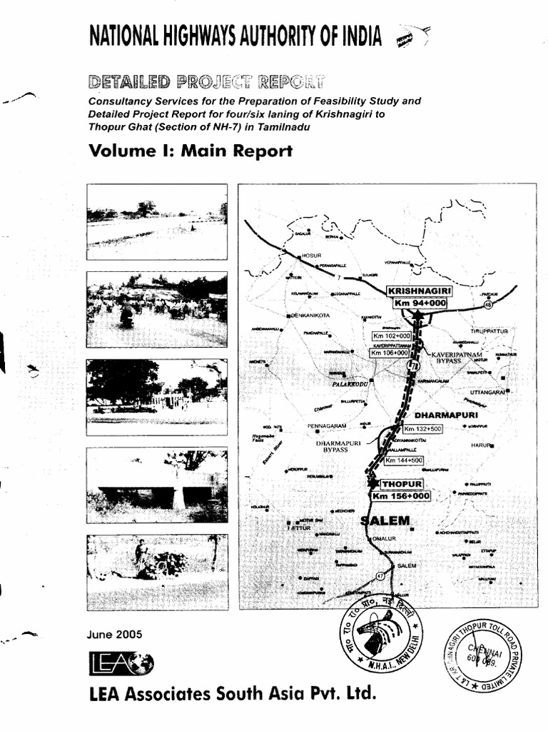 Thoppur Ghat Road Project Report | PDF | Traffic | Highway