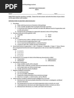Anatomy and Physiology Chapter 1 Practice Test | PDF | Anatomical Terms ...