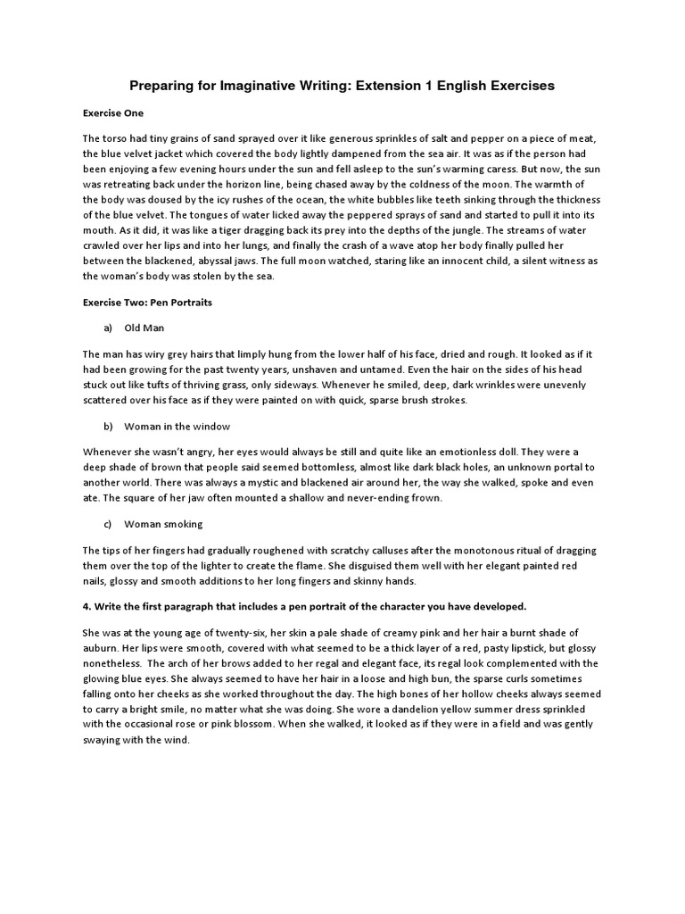 Imaginative Writing Exercises Guide | PDF | Nature