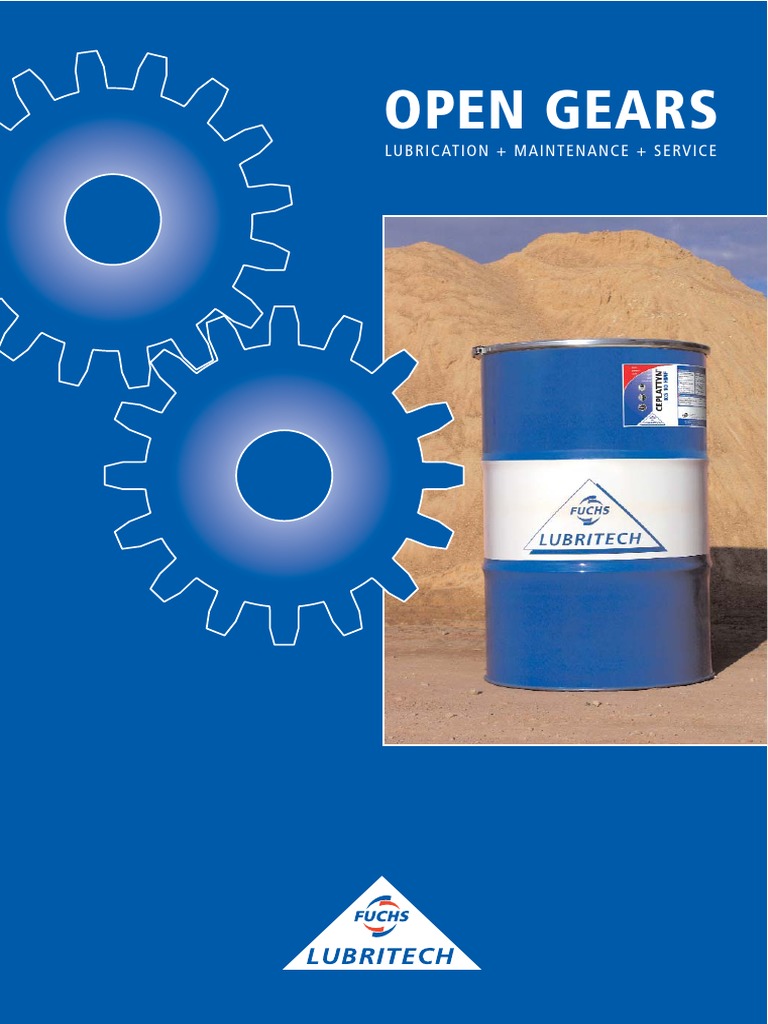 Open Gears: Lubrication + Maintenance + Service | PDF | Gear ...
