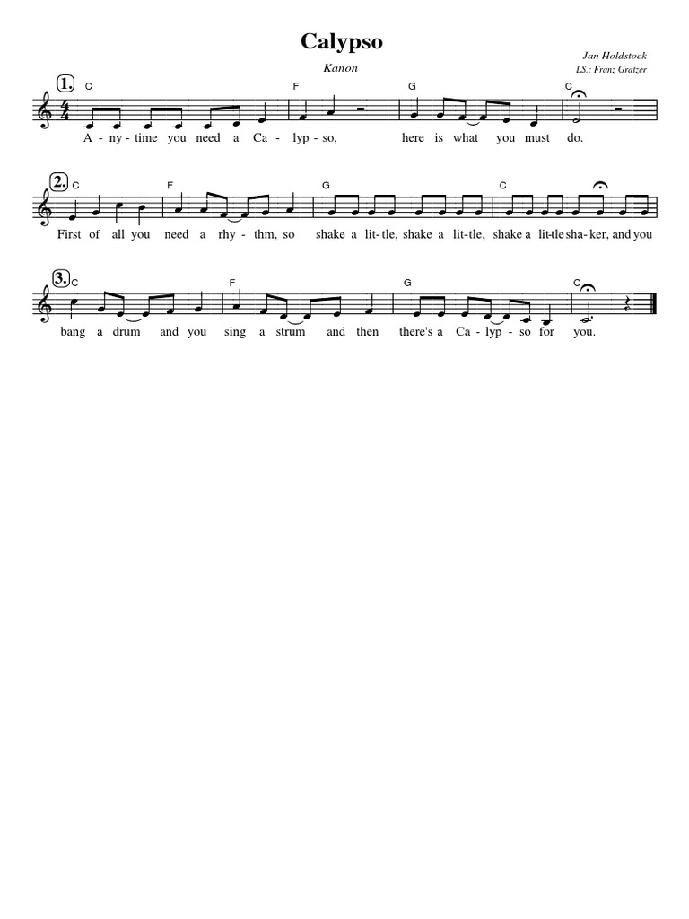 Calypso (S&S 128) - Kanon | PDF