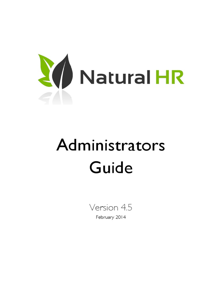 Natural HR Administrators Guide | PDF | Web Browser | Email