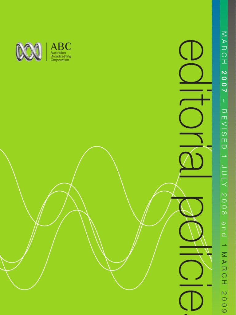 ABC Editorial Policies | Download Free PDF | News | Australia