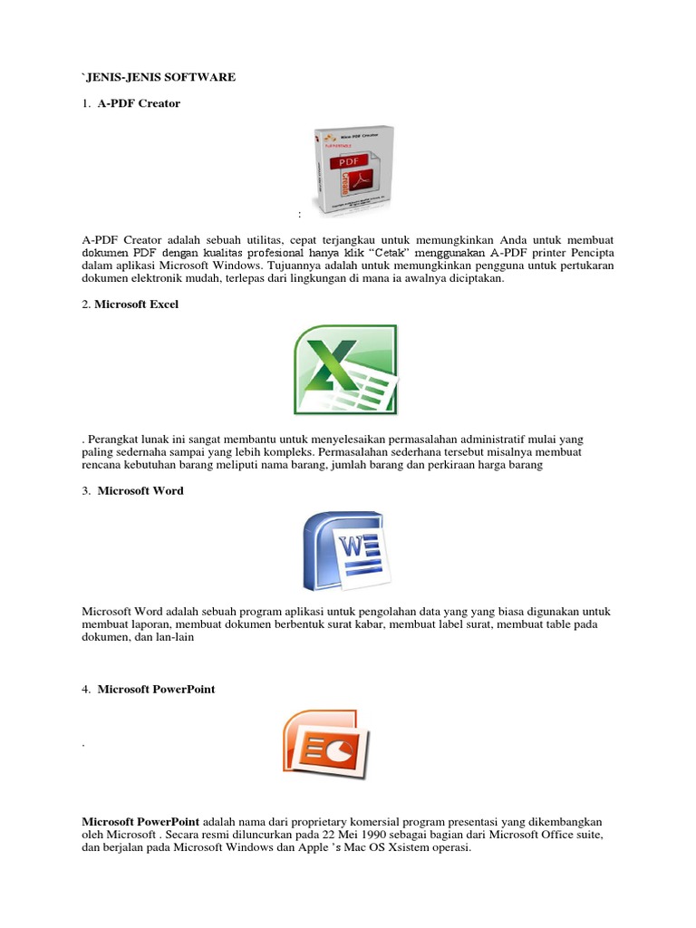 Jenis Jenis Software | PDF